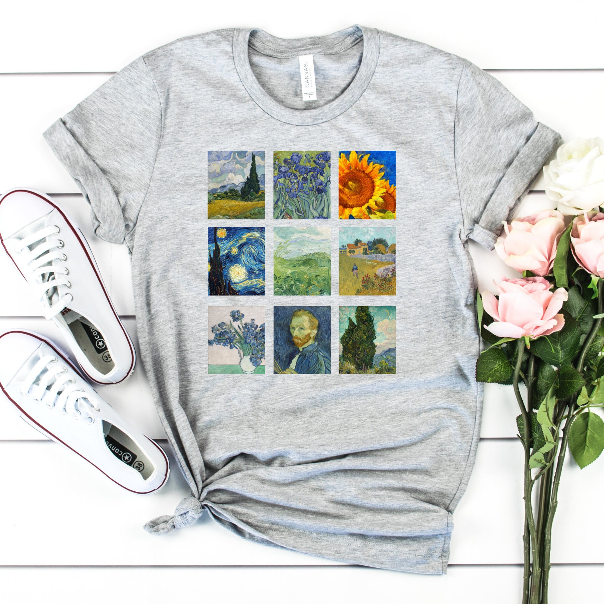 Van Gogh Shirt Vincent Van Gogh Art Lover Gift Art Collage | Etsy