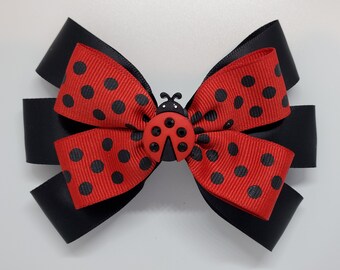 Ladybug Hair Bow - Etsy