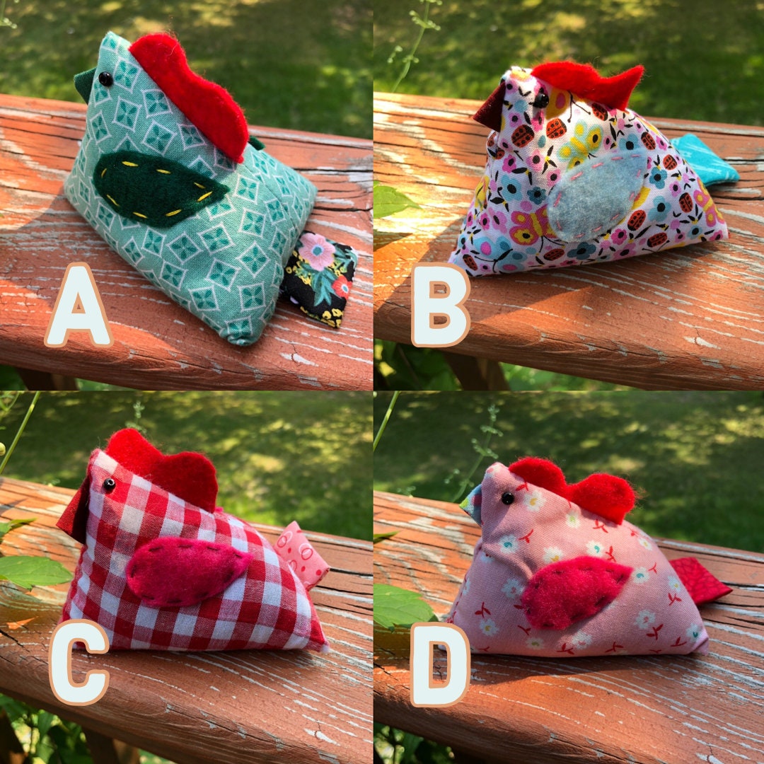 Chicken Pin Cushion or Bean Bag Handmade Weighted - Etsy