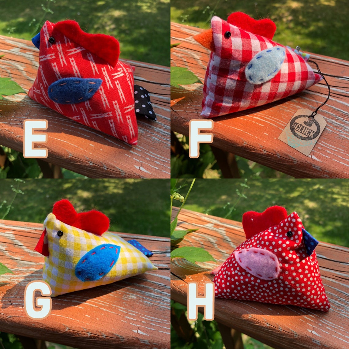 Chicken Pin Cushion or Bean Bag Handmade Weighted - Etsy