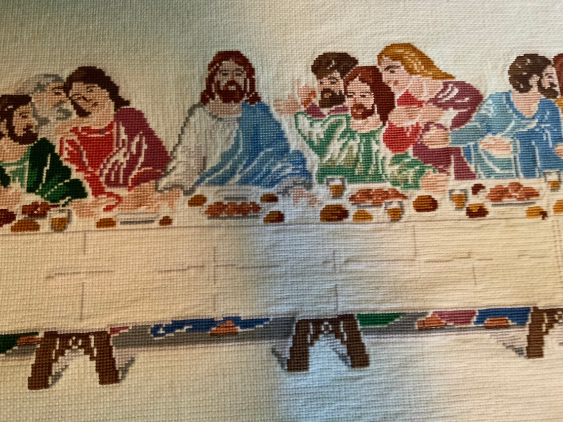 Last Supper Counted Cross Stitch Wall Hanging - Etsy