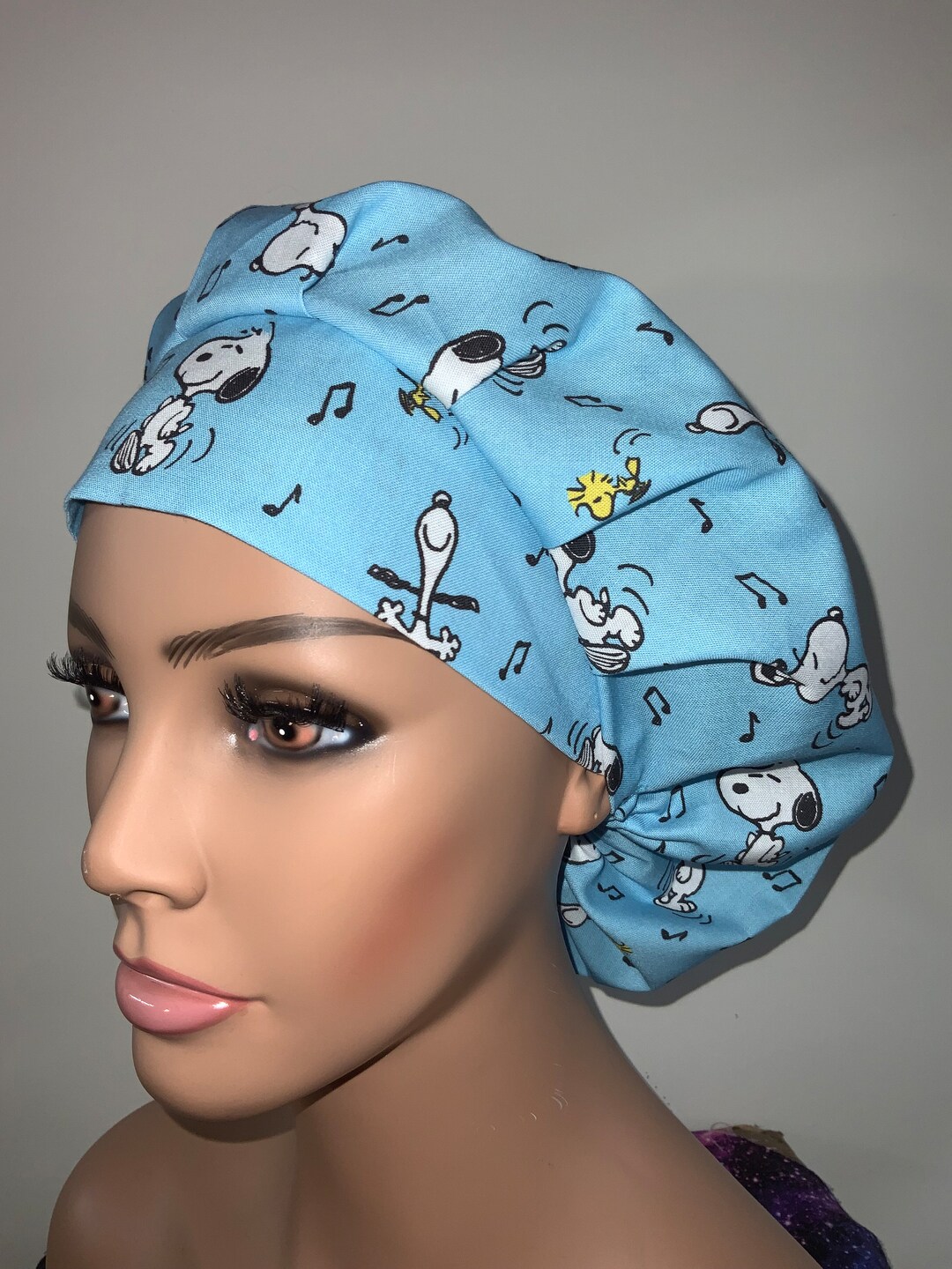 Blue Snoopy Scrub Hat With Toggle - Etsy