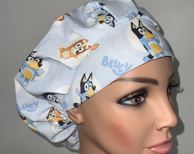 Bluey Scrub Cap Nurse Scrubs Cap Dental Surgical Cap, Surgical Caps ...