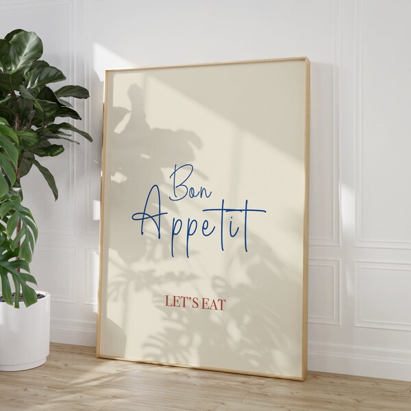 Bon Appetit Printable - Etsy