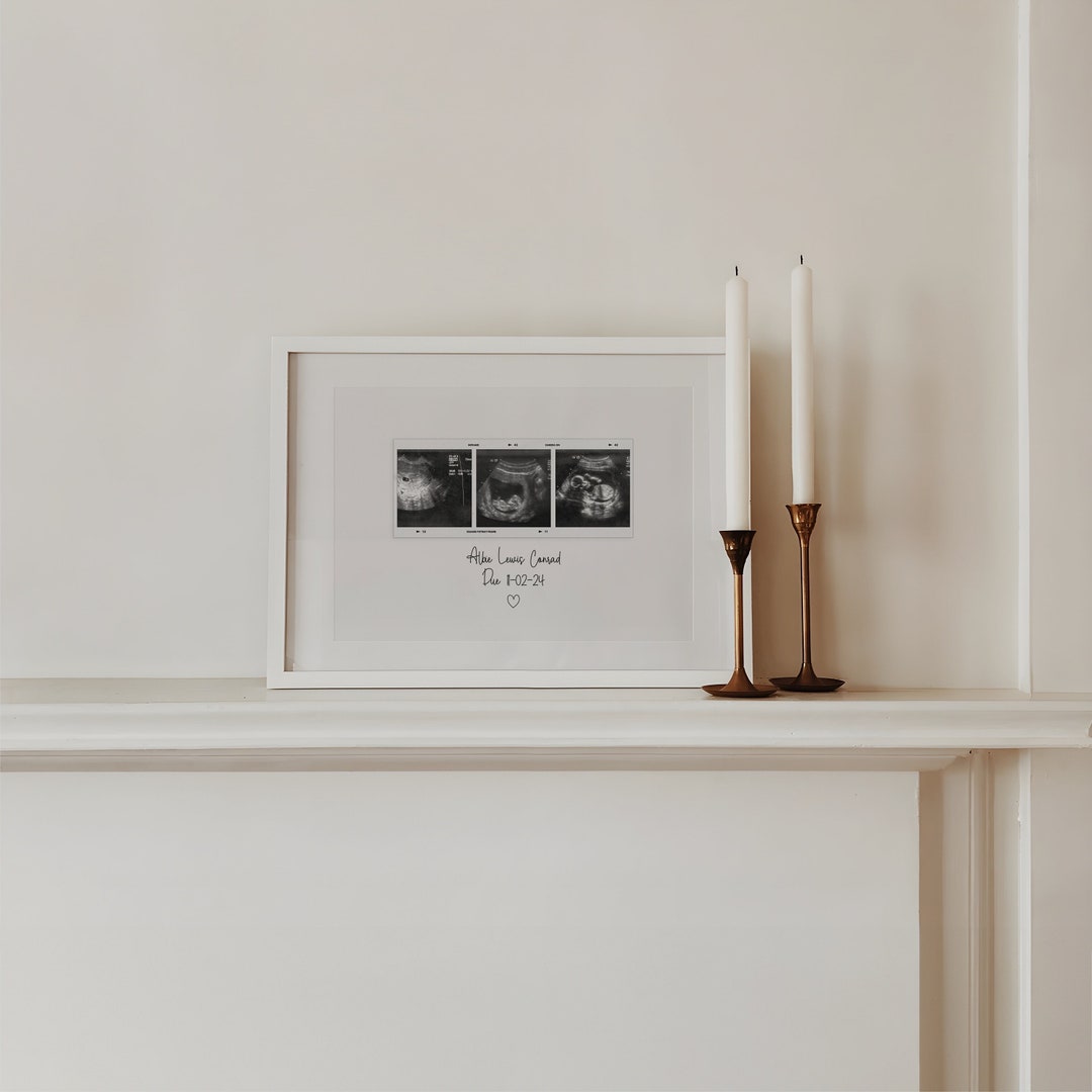 Baby Scan Photo Frame, Pregnancy Announcement, Baby Scan Card, Baby ...