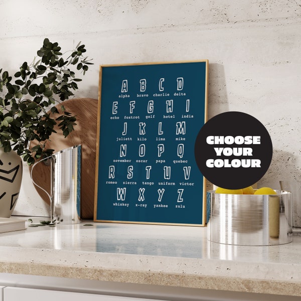 Phonetic Alphabet Desk - Etsy