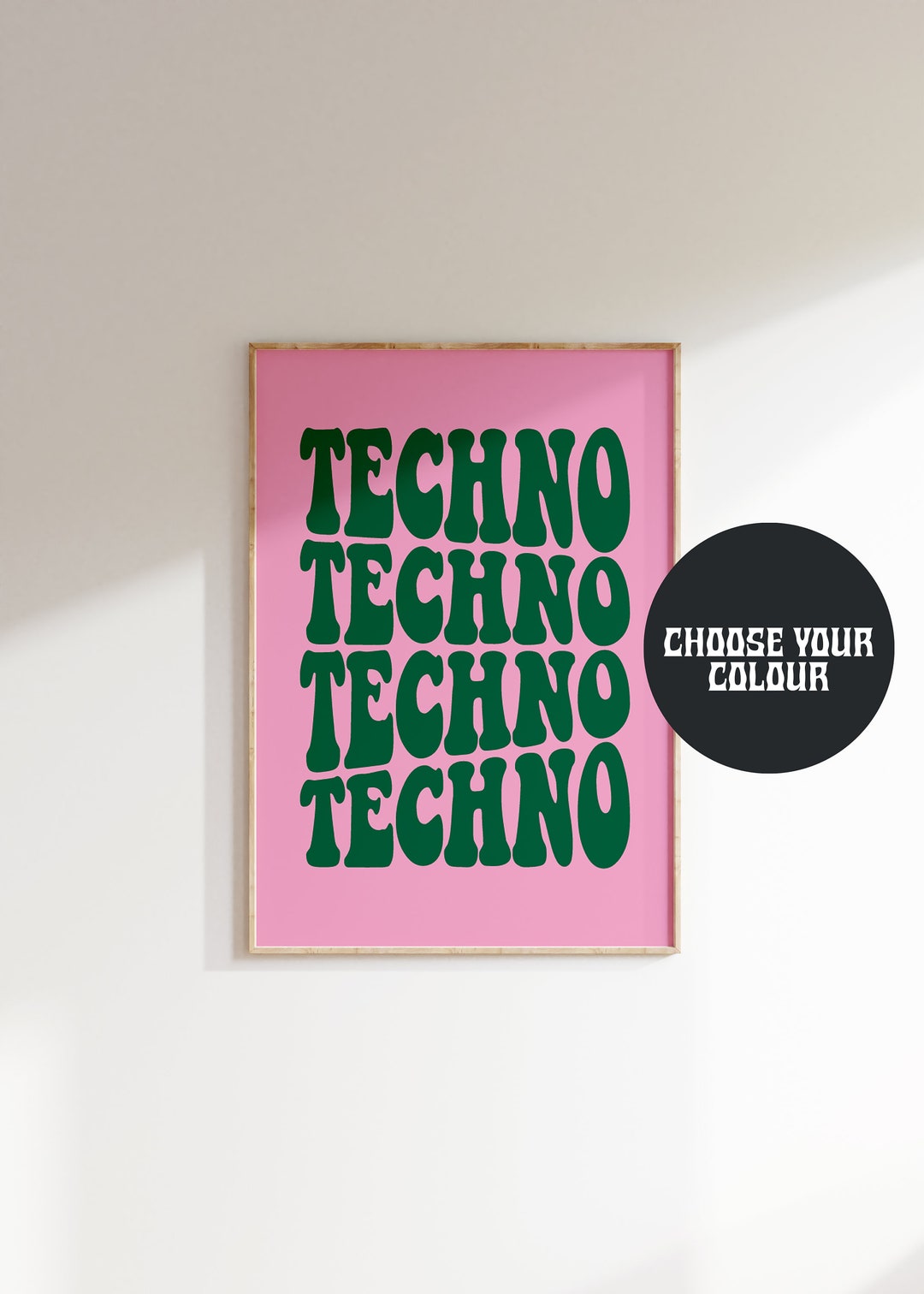 Techno Art Print 90's Wall Art House Music Prints Rave Posters Techno ...