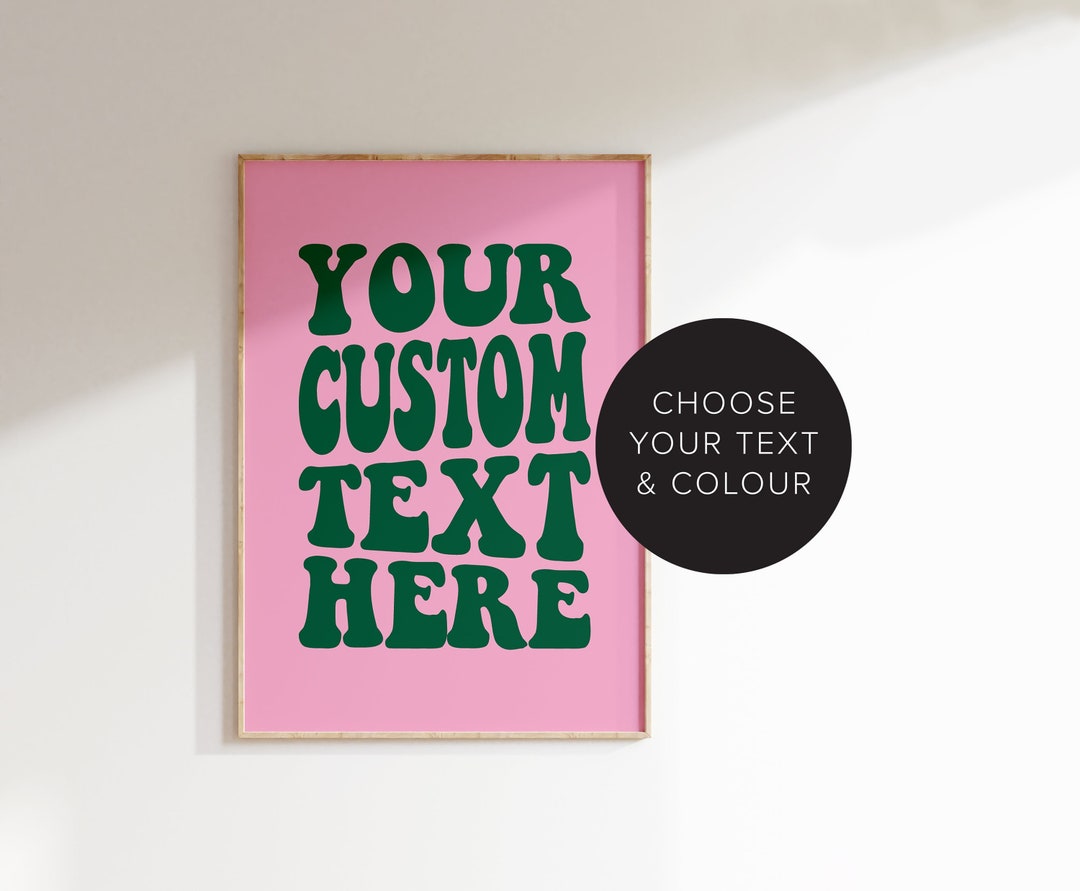 Custom Text Print - Customised Quote Print - Custom Lyric Print ...