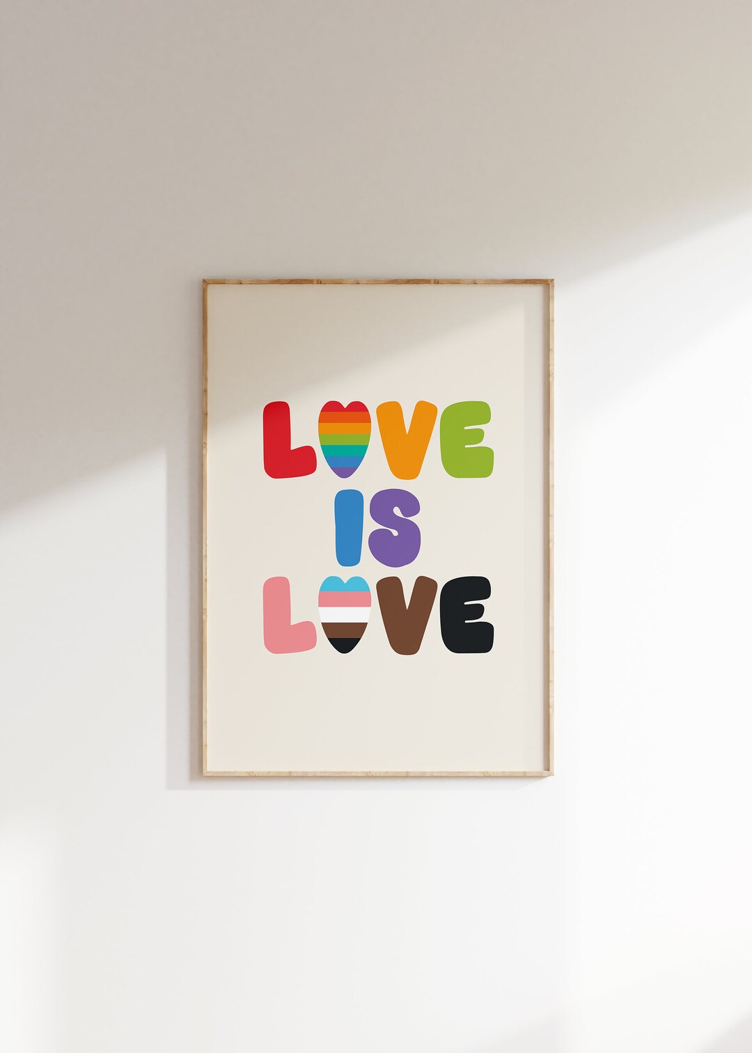 Love is Love Print LGBTQ Pride Poster Prints Pride Flag - Etsy