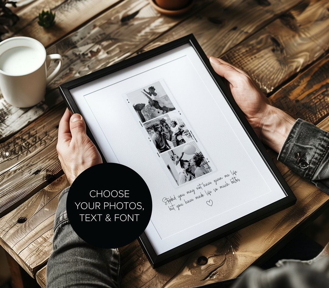 Gift for Step Dad, Personalised Step Dad Photo Print, Birthday Gifts ...