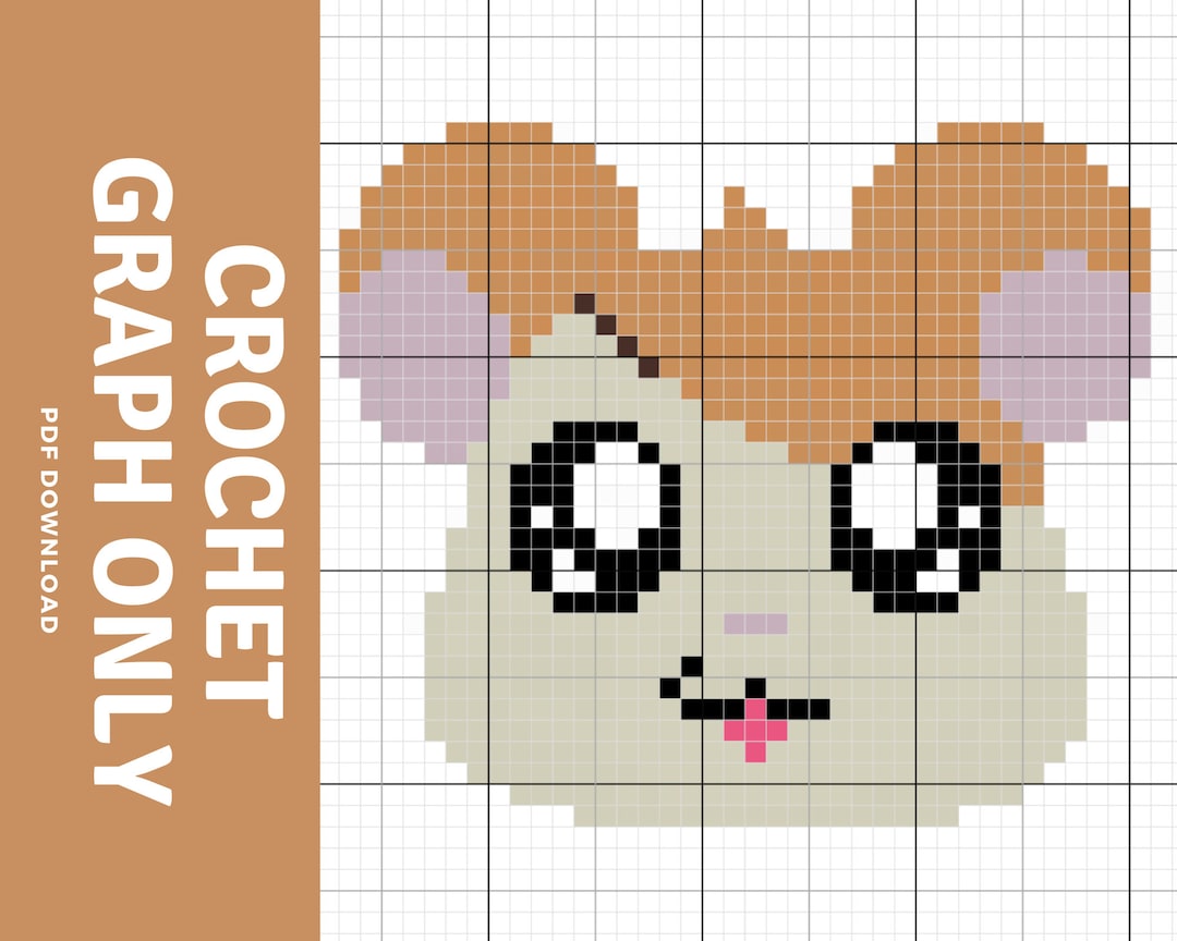 Anime Hamster Crochet Graph Pattern // PDF Instant Download - Etsy