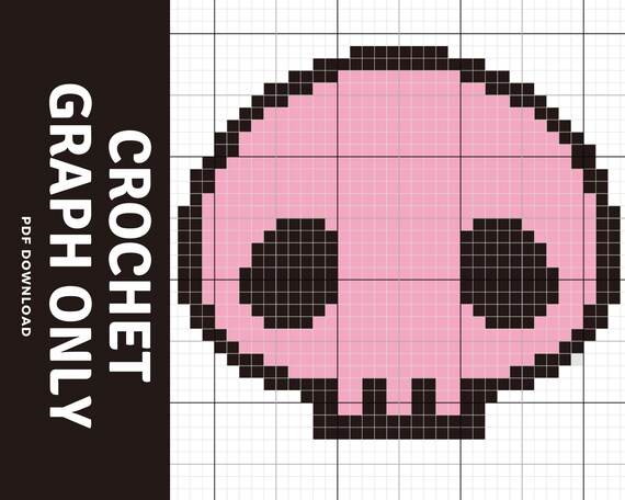 Cute Skull Crochet Graph Pattern // PDF Instant Download - Etsy