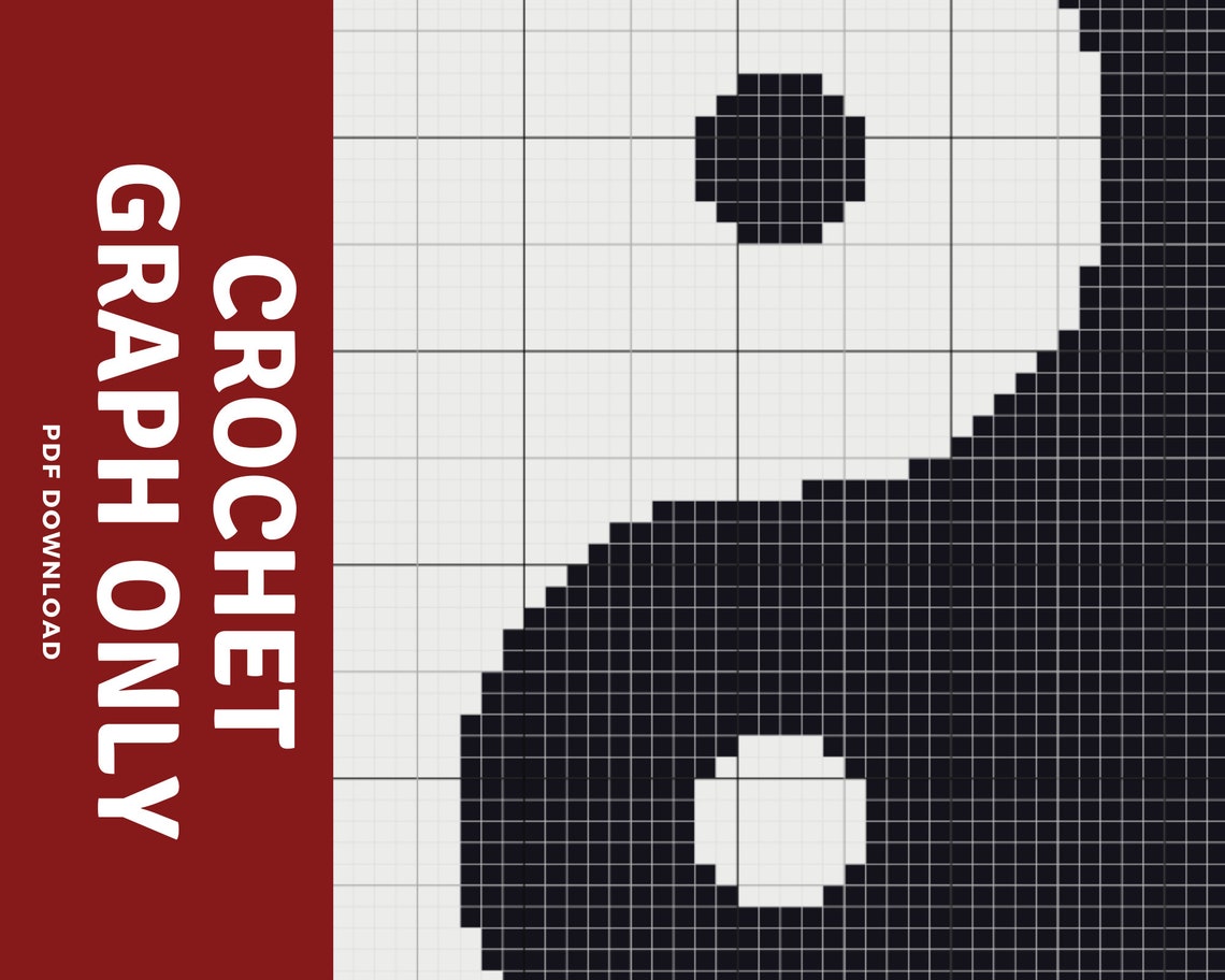 Yin Yang Crochet Graph Pattern // PDF Instant Download - Etsy