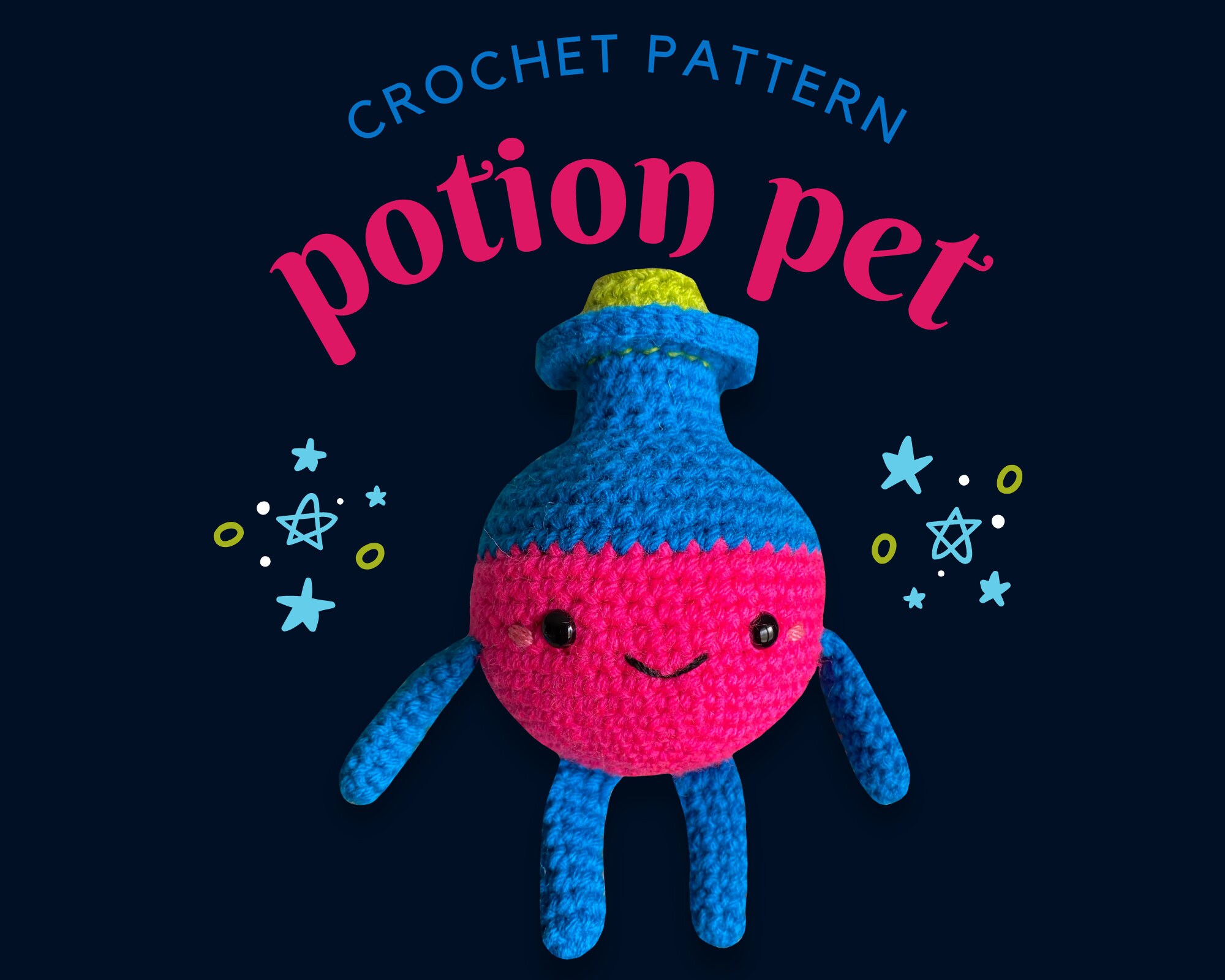 Potion Pet Amigurumi // Crochet Pattern // Halloween Stuffed - Etsy