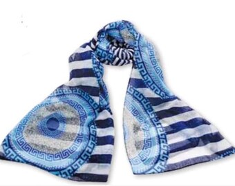 Greek Key Scarf - Etsy