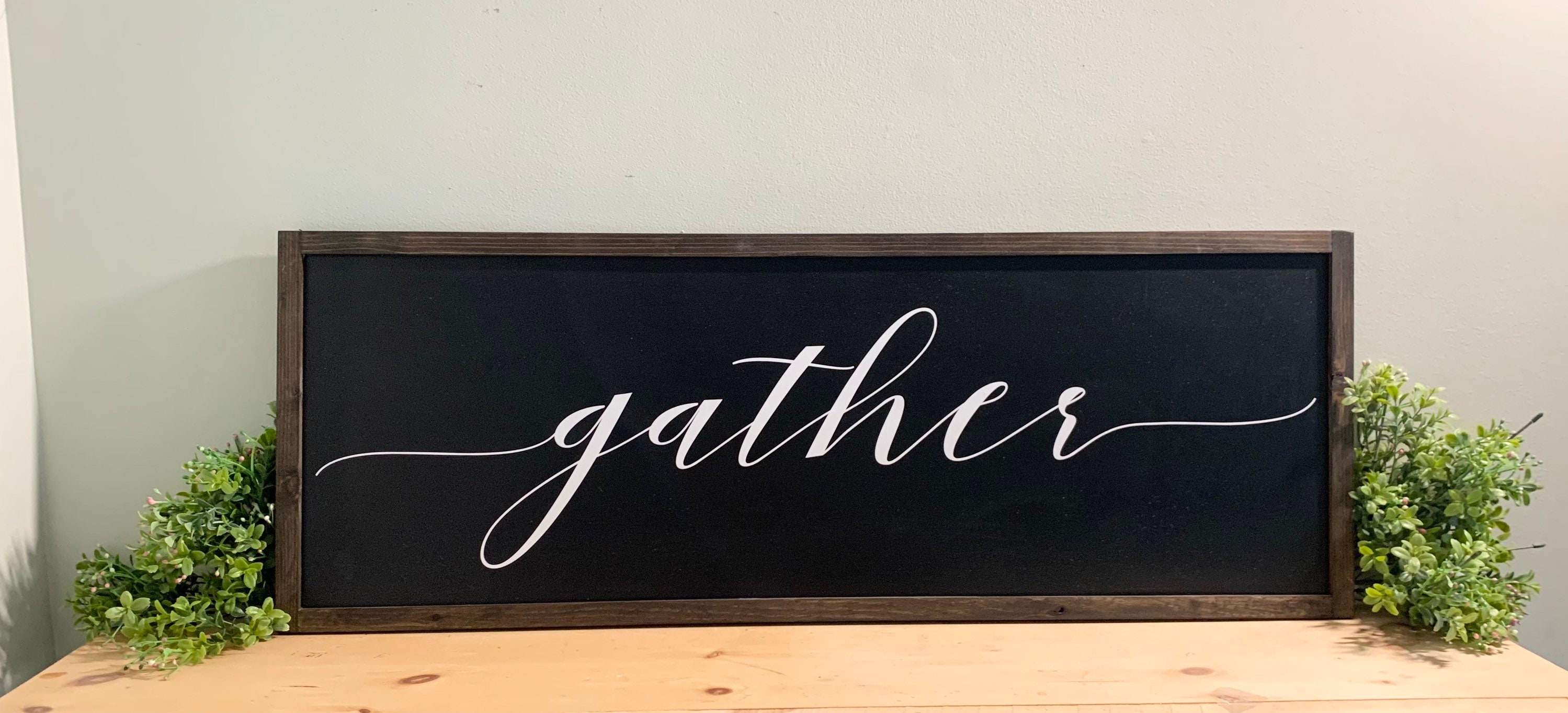Gather Sign Wood Signs Dining Room Sign Dining Room Wall - Etsy