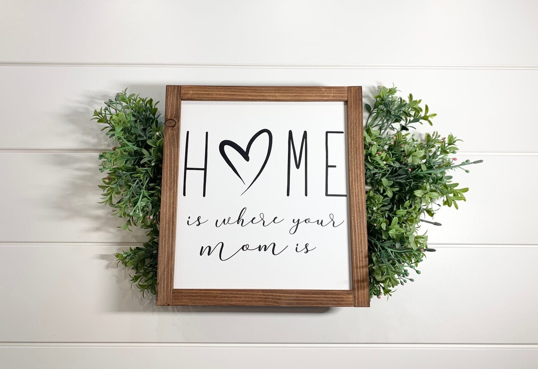 Home is Where Your Mom is Sign, Mother's Day Sign, Mom Sign, Farmhouse ...
