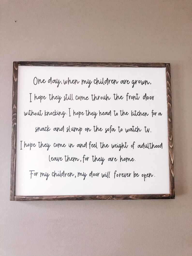 One Day When My Children Are Grown Sign, Farmhouse Sign, Mother's Day ...