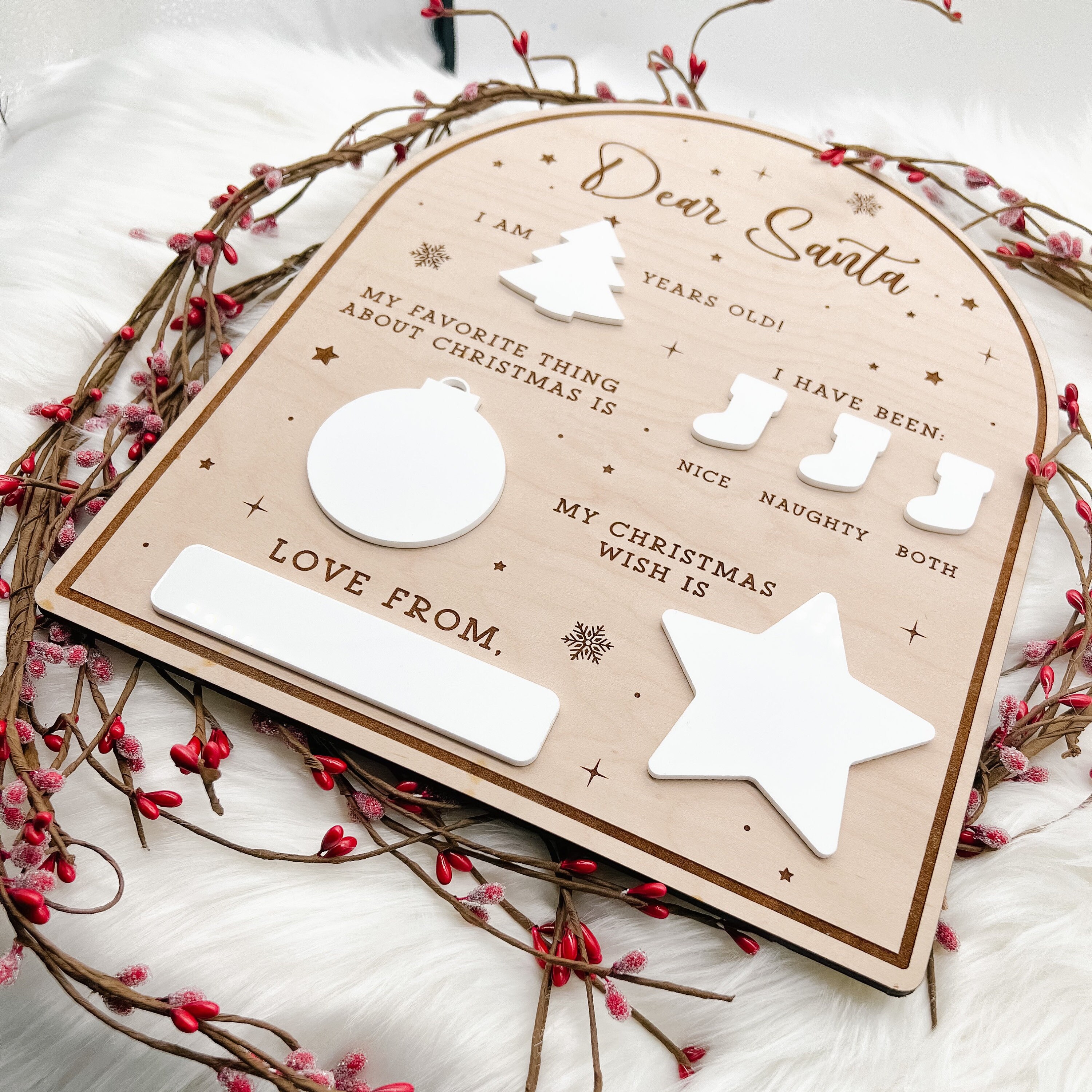 Dear Santa Letter Sign, Christmas Photo Prop, Reusable Santa Sign for ...