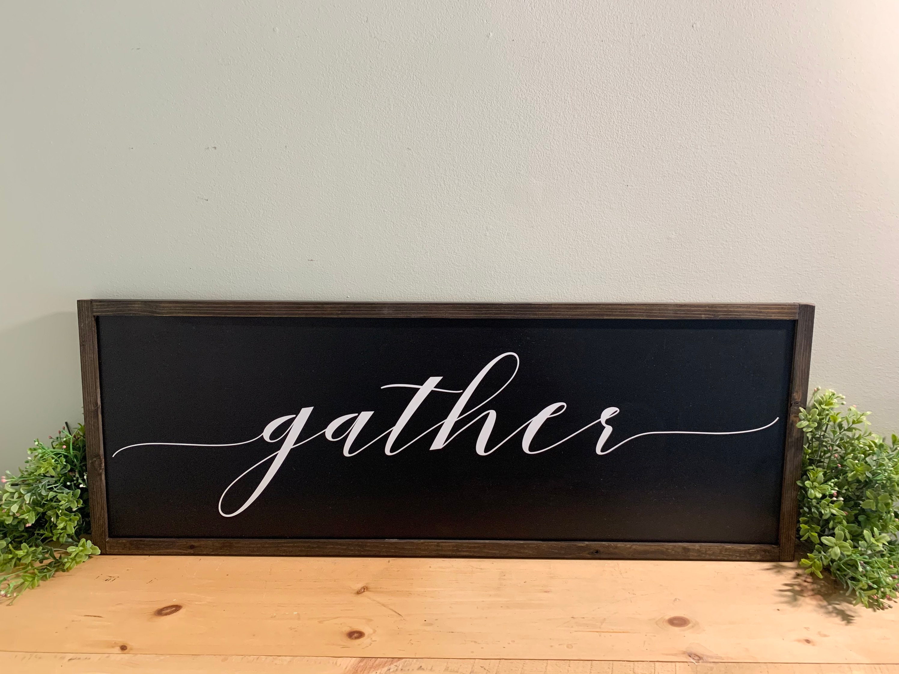 Gather Sign Wood Signs Dining Room Sign Dining Room Wall - Etsy