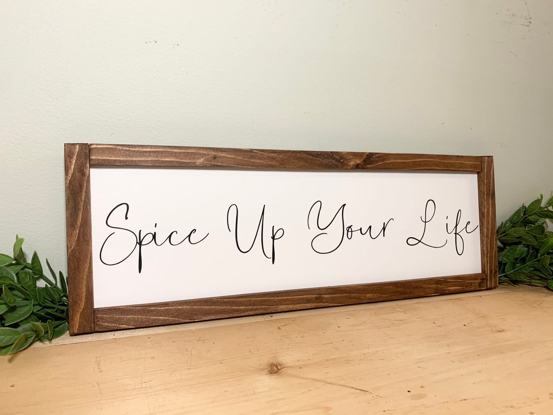 Spice up Your Life Farmhouse Wood Sign Spice Rack Sign - Etsy UK