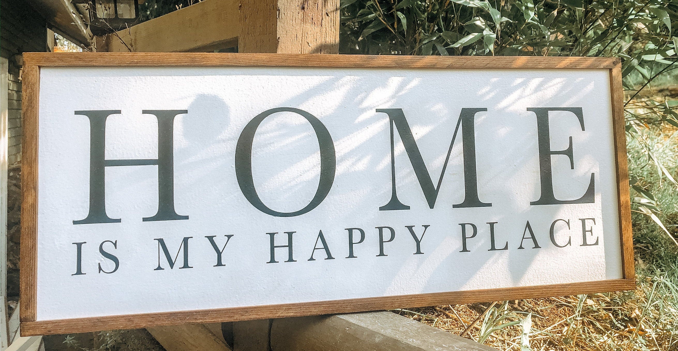 Home Is My Happy Place Sign Cozy Home Sign Farmhouse Sign | Etsy