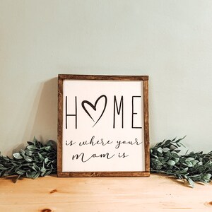 Home is Where Your Mom is Sign, Mother's Day Sign, Mom Sign, Farmhouse ...