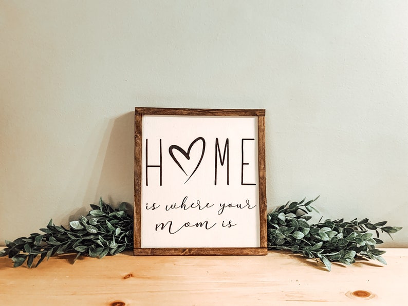 Home is Where Your Mom is Sign Mother's Day Sign Mom - Etsy Canada