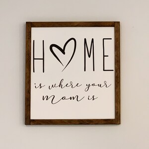 Home is Where Your Mom is Sign, Mother's Day Sign, Mom Sign, Farmhouse ...