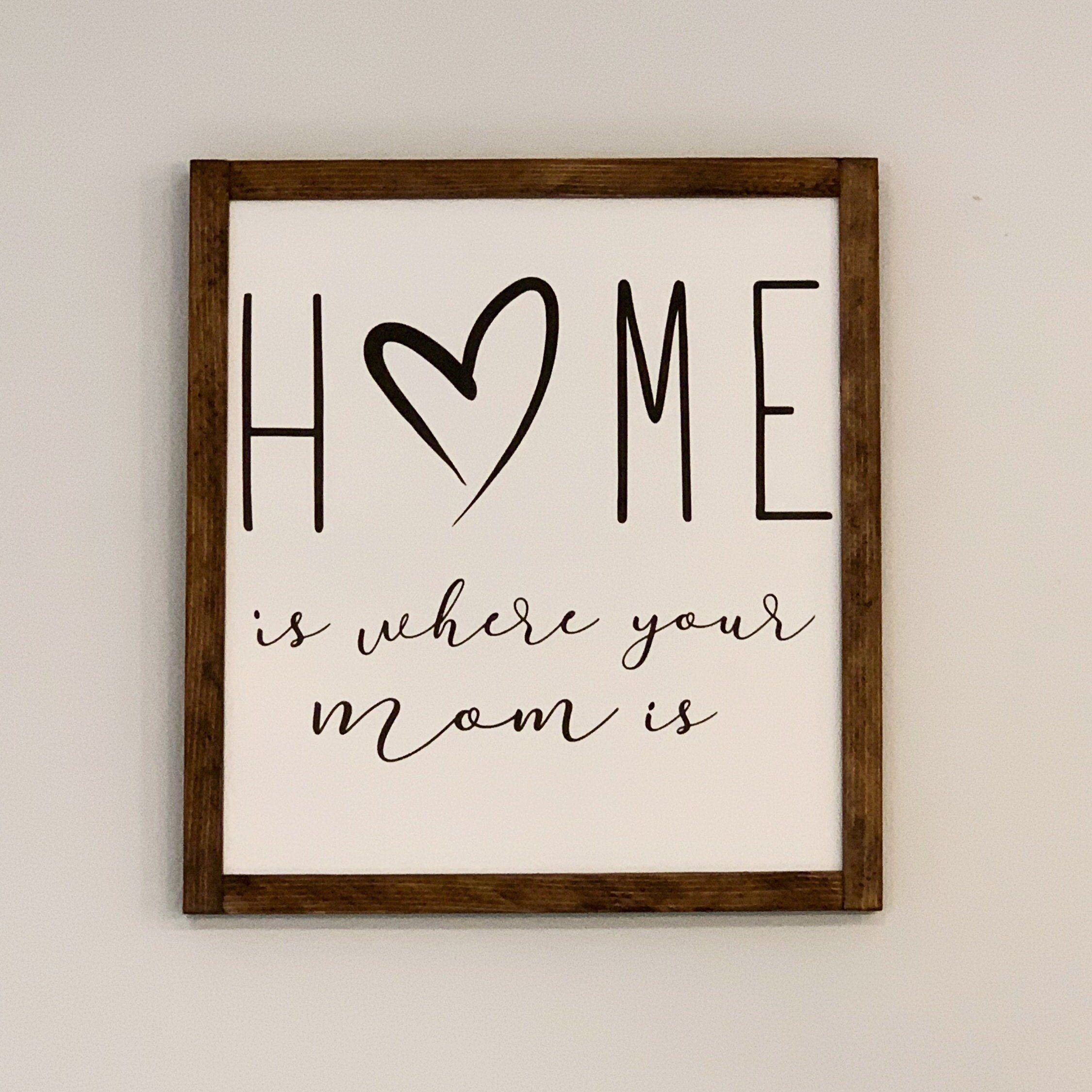 Home is Where Your Mom is Sign Mother's Day Sign Mom - Etsy Canada