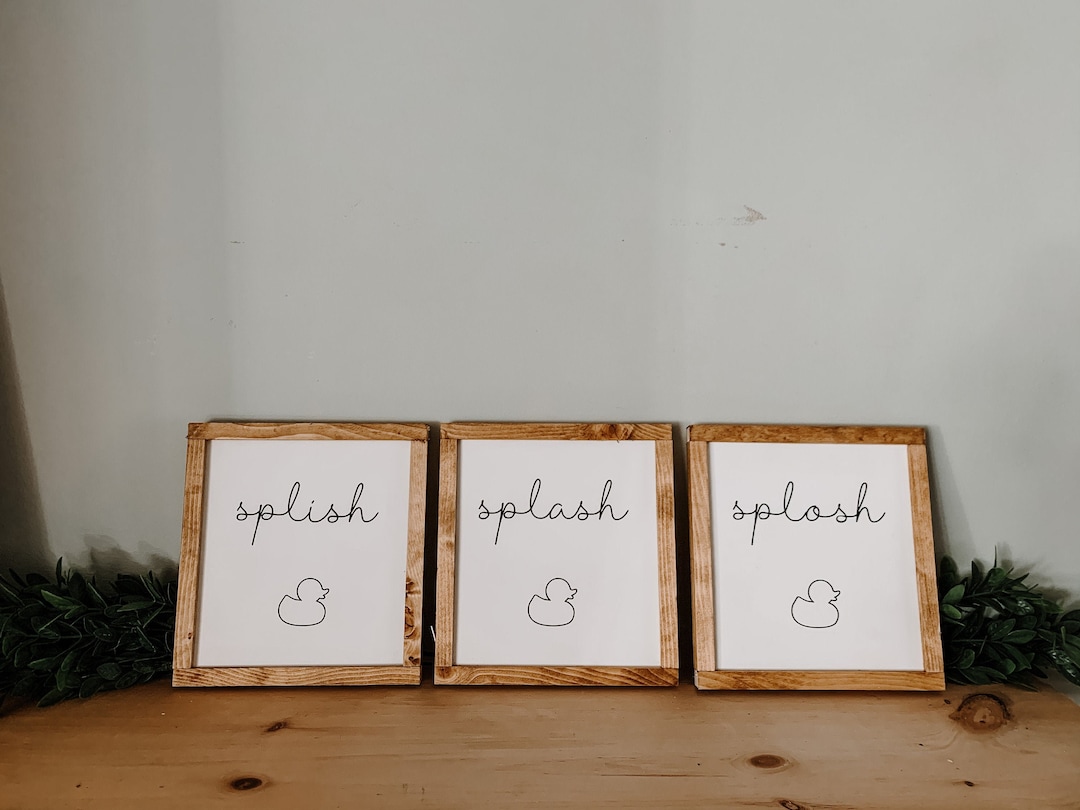 Splish Splash Sign, Bathroom Wall Decor, Bathroom Sign, Kids Bathroom ...