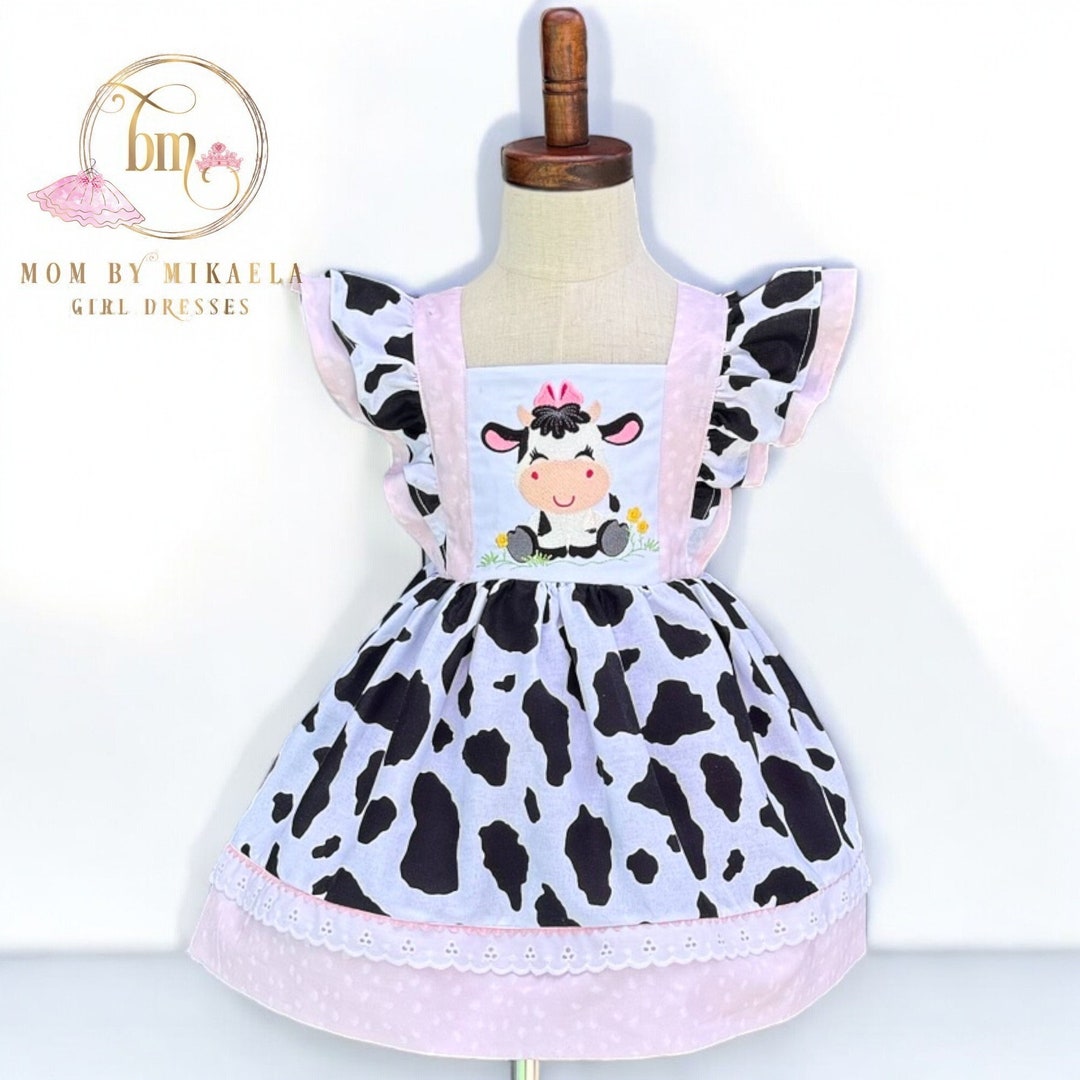 Cow Girl Dress Baby Cow Dress, Cow Birthday , Cow Dress, Animal Farm ...