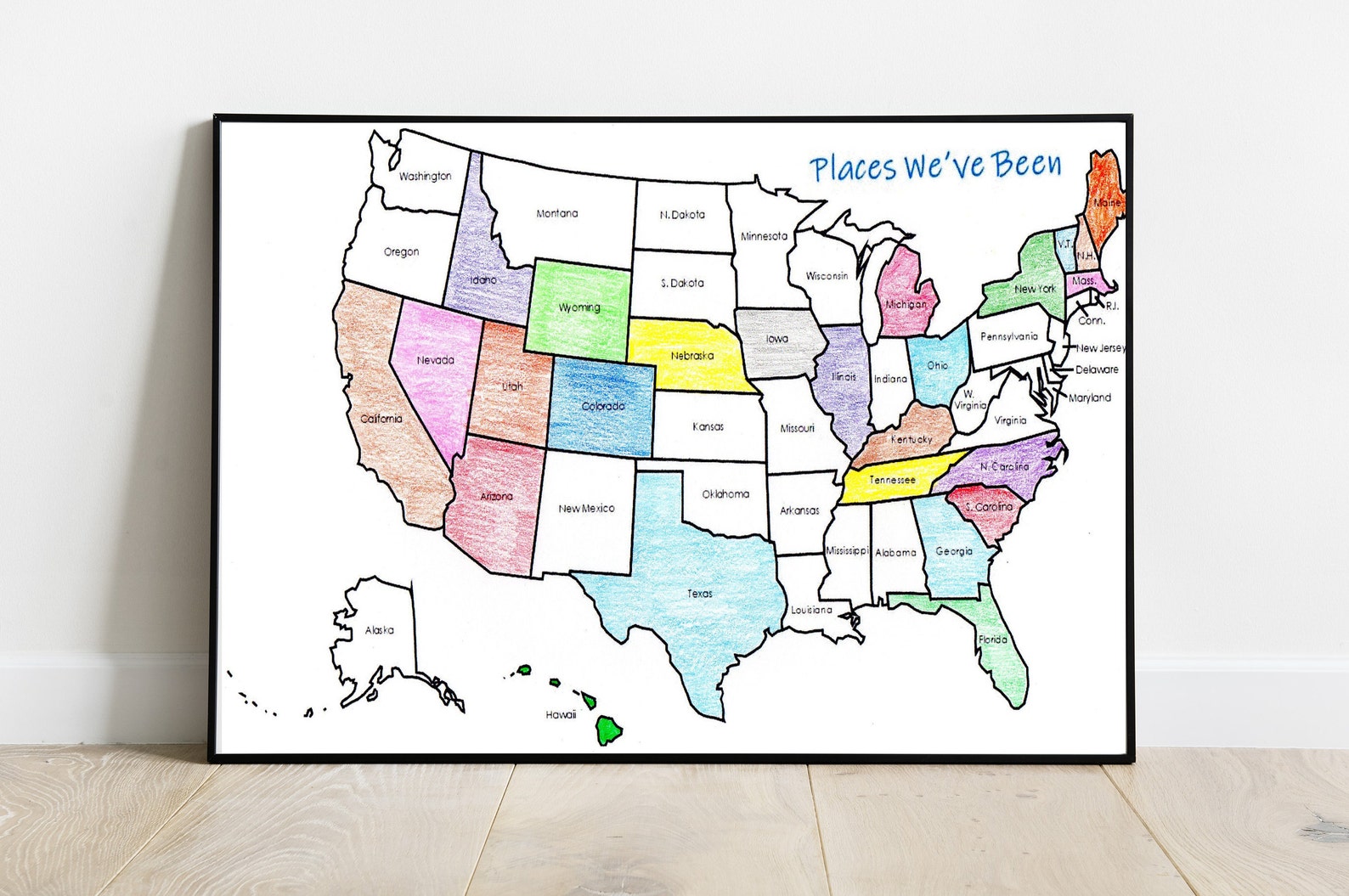 Color the State Travel Map, Travel Log, United States of America Travel ...