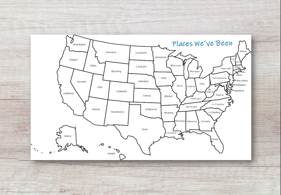 Color the State Travel Map, Travel Log, United States of America Travel ...