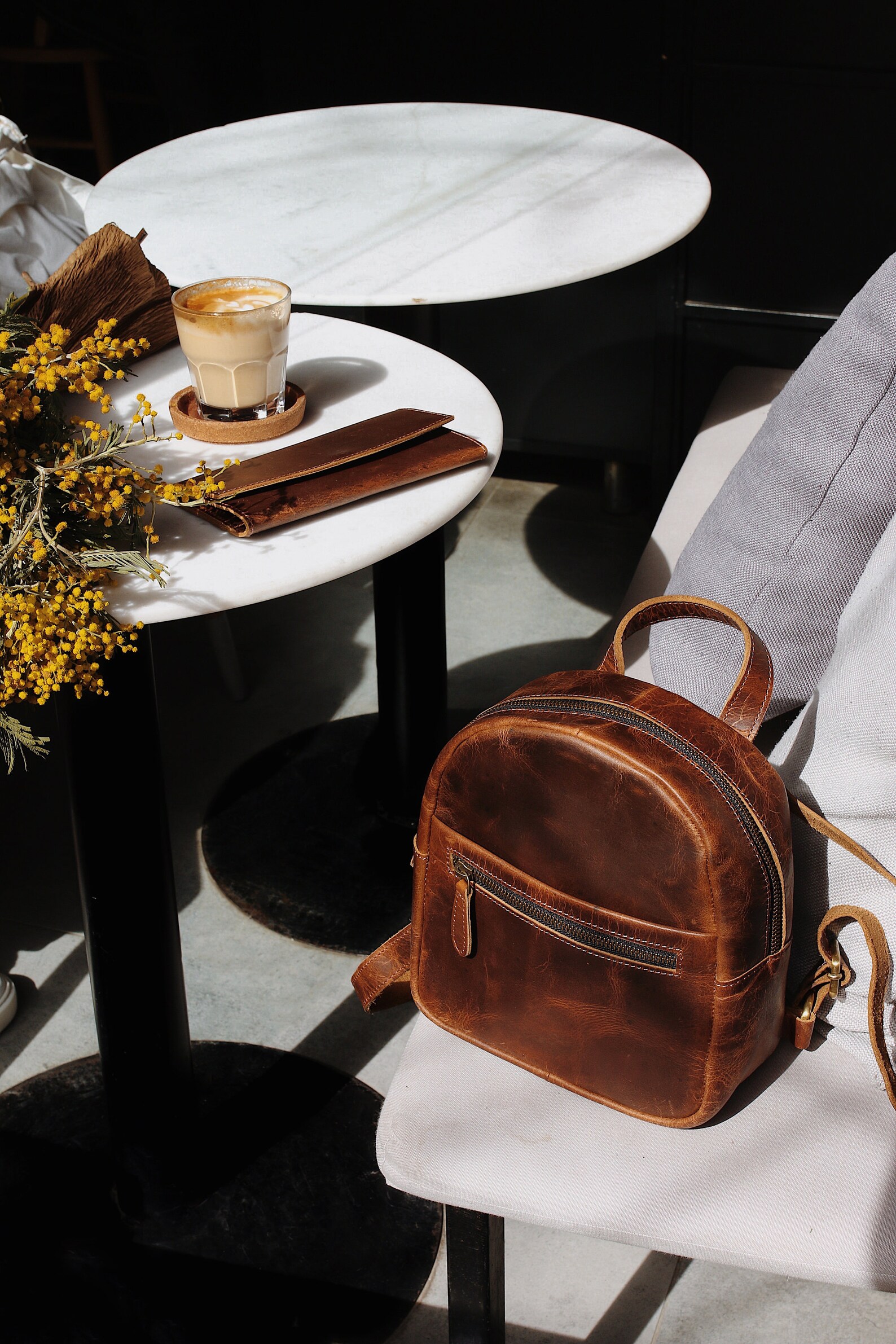 Leather Mini Backpack Purse Minimalist Everyday Bag invicta - Etsy