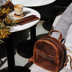 Leather Mini Backpack Purse Minimalist Everyday Bag invicta - Etsy