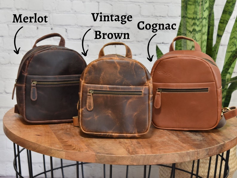 Leather Mini Backpack Purse Minimalist Everyday Bag invicta - Etsy