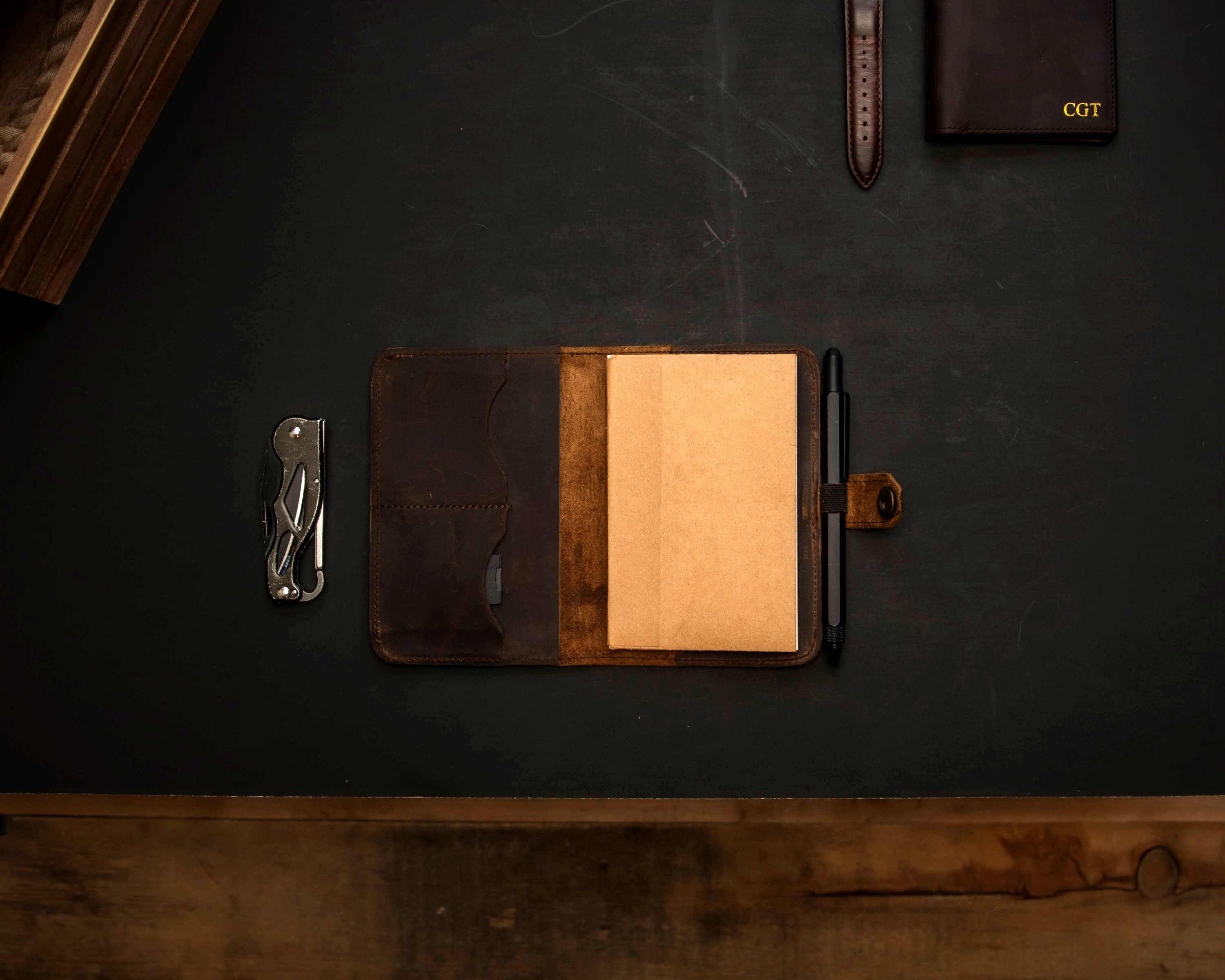 Personalized Leather Travel Wallet Field Notes Holder | Etsy