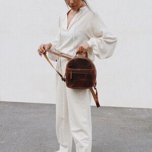 Leather Mini Backpack Purse Minimalist Everyday Bag invicta - Etsy