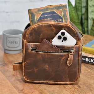 Leather Mini Backpack Purse Minimalist Everyday Bag invicta - Etsy