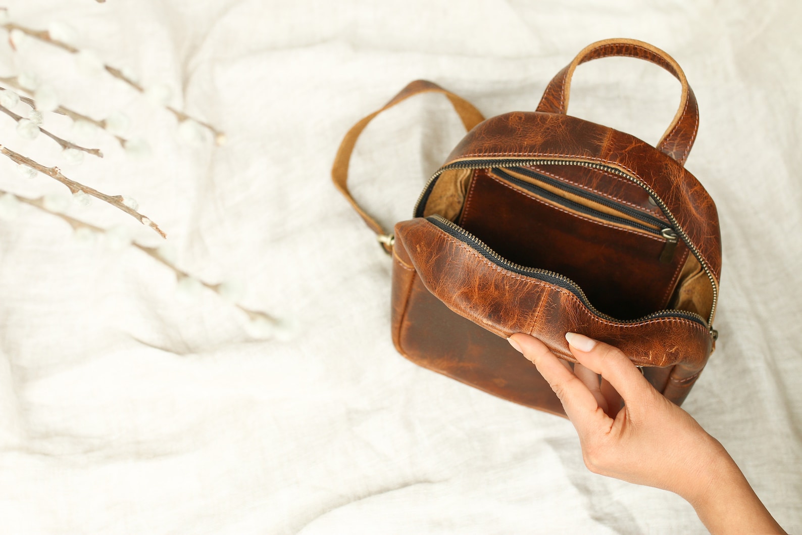 Leather Mini Backpack Purse Minimalist Everyday Bag invicta - Etsy