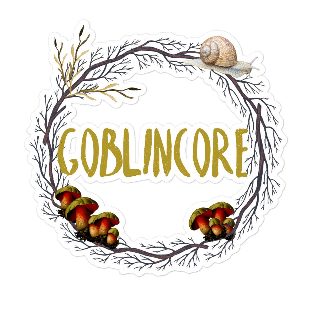 Goblincore Aesthetic Sticker, Digital Art, Illustration, Mushroom ...