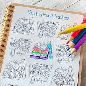 Reading Stickers, Reading Trackers, Book Planner Stickers, Reading ...