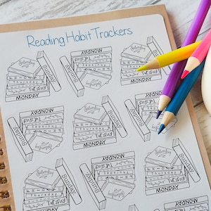 Reading Stickers, Reading Trackers, Book Planner Stickers, Reading ...