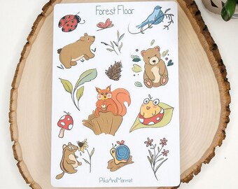 Cozy Forest Animals Fall Planner Stickers Fall Animals - Etsy