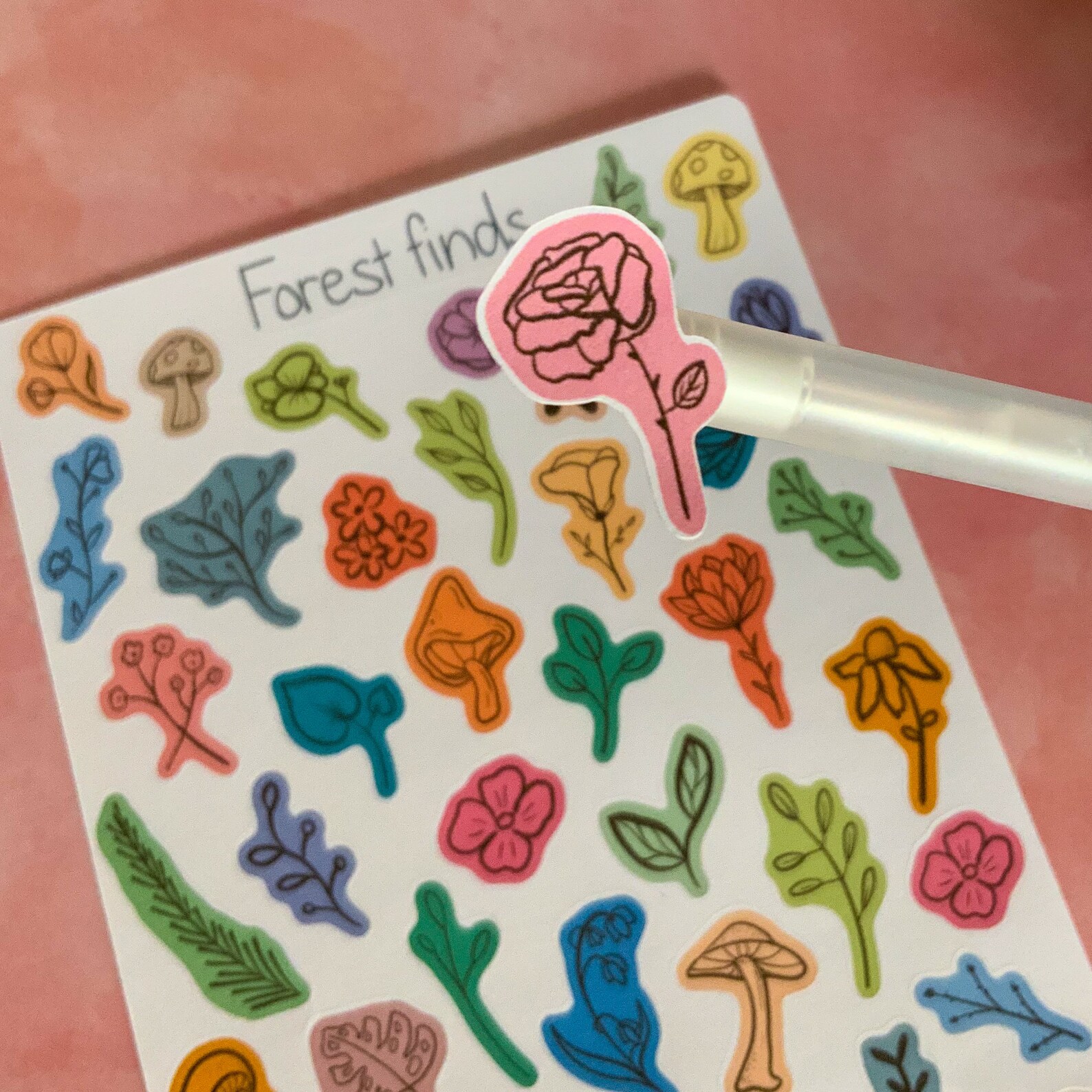 Small Nature Stickers Small Flower Stickers Botanical - Etsy