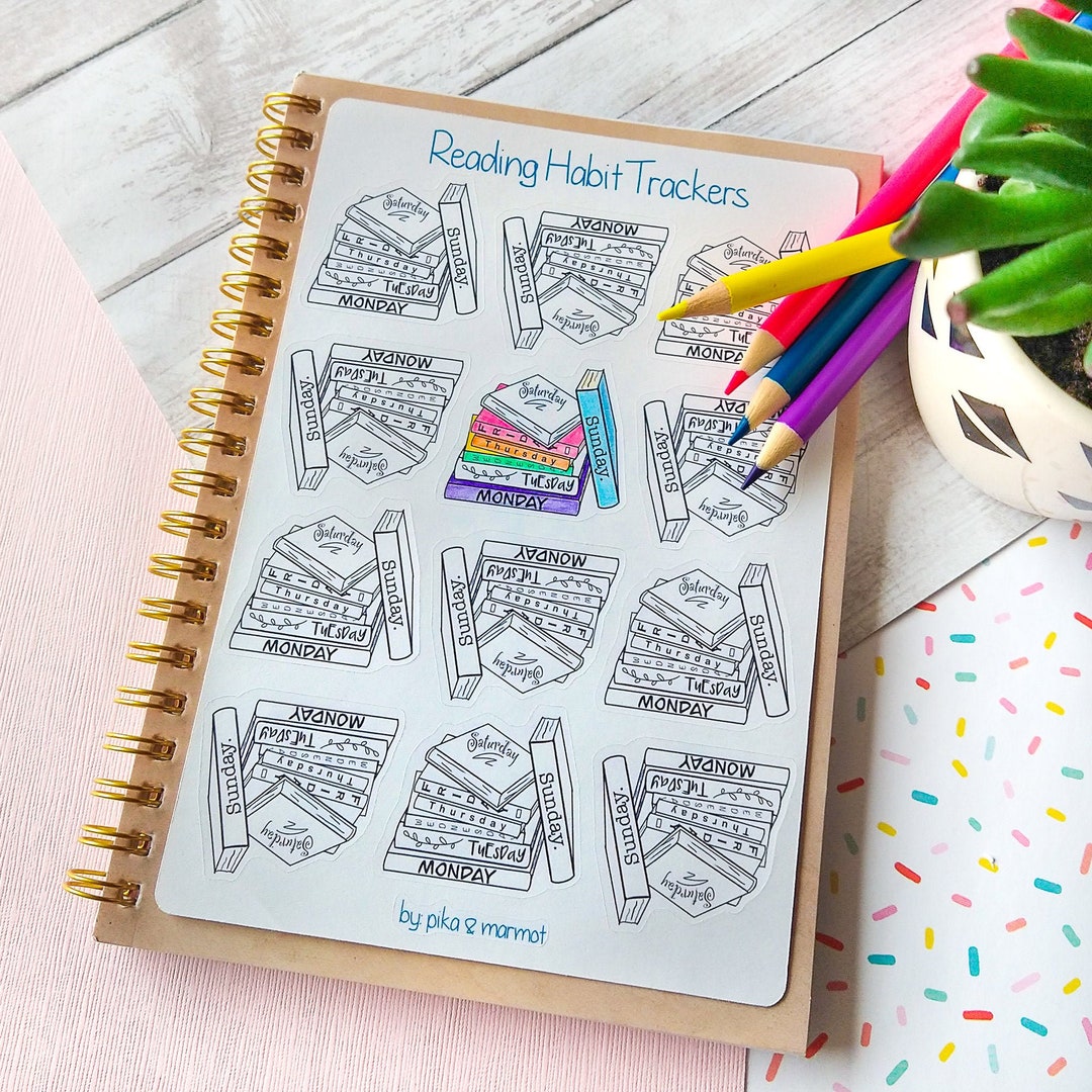 Reading Stickers, Reading Trackers, Book Planner Stickers, Reading ...