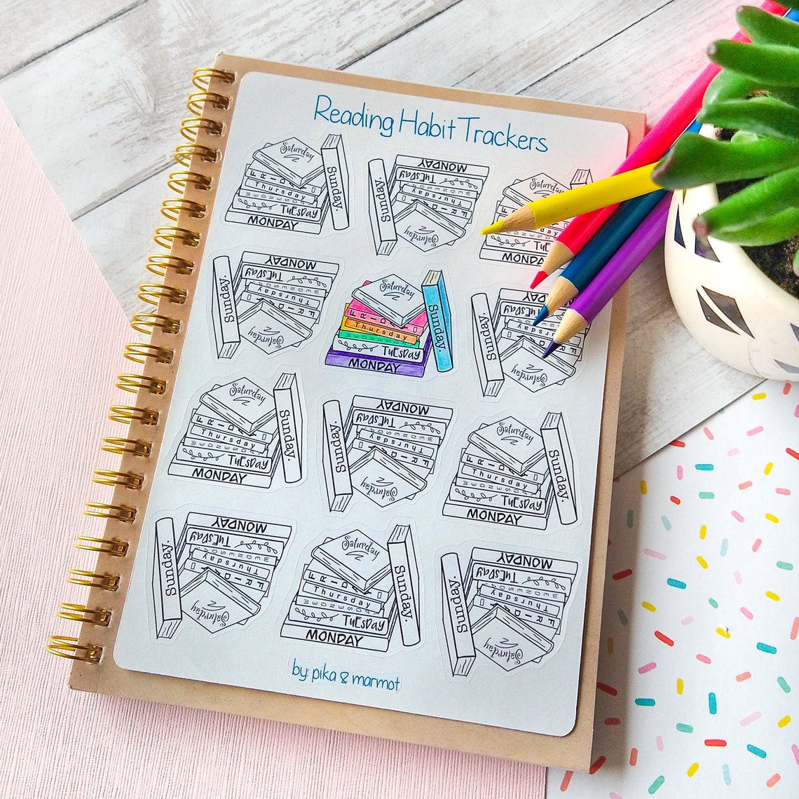 Reading Stickers Reading Trackers Book Planner Stickers | Etsy