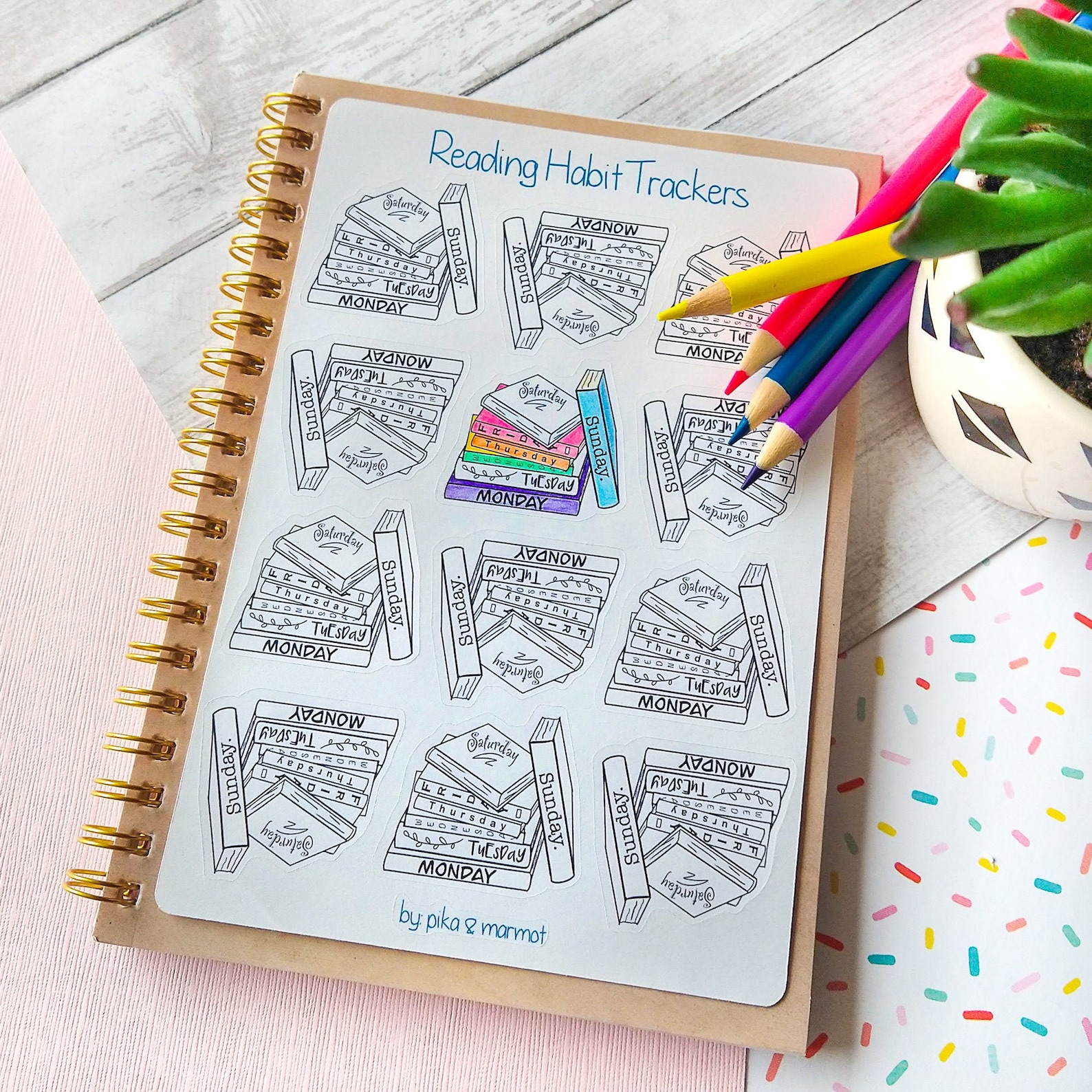 Reading Stickers Reading Trackers Book Planner Stickers | Etsy