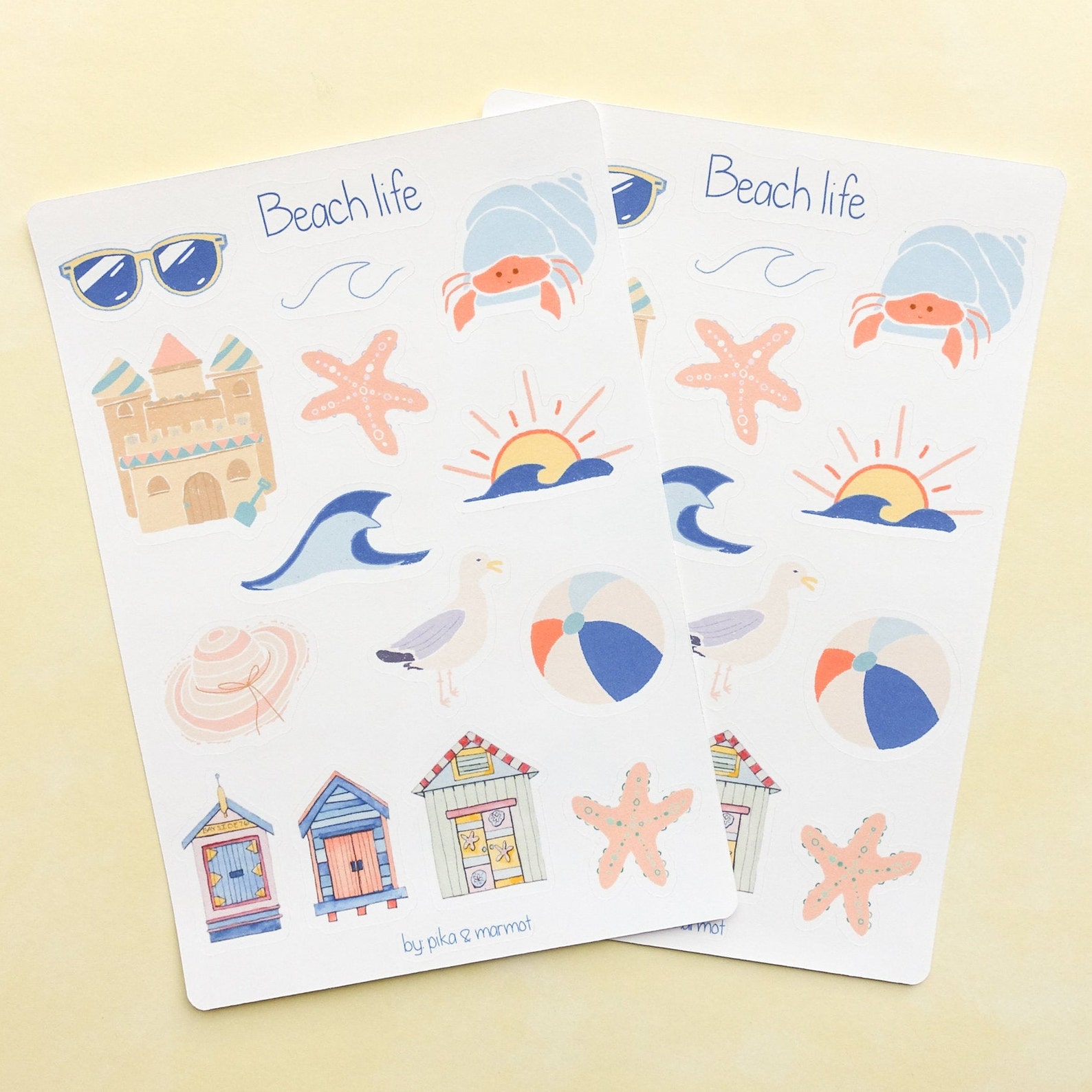 Beach Vacation Stickers Cute Beach Stickers Beach Day - Etsy